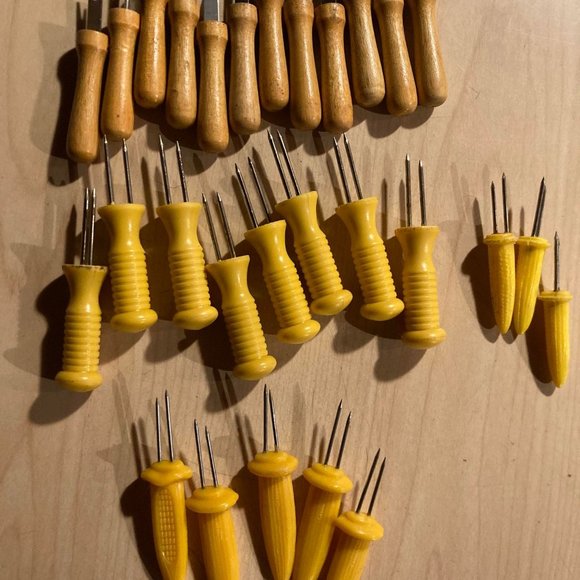 Hand Crafted | Dining | Vintage Corn Cob Holders Various Food Holder ...